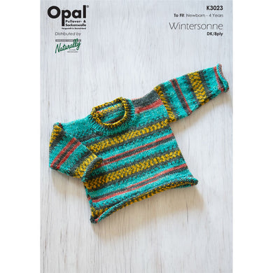 K3023 Rolled Edges Sweater Pattern – Wintersonne 8ply | Knit World NZ