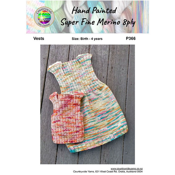 P366 Rib Vest and Stocking Stitch Vest