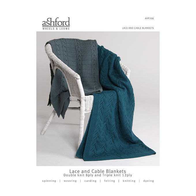 AYP0208 Lace & Cable Blanket Patterns – Ashford Yarn | Knit World NZ