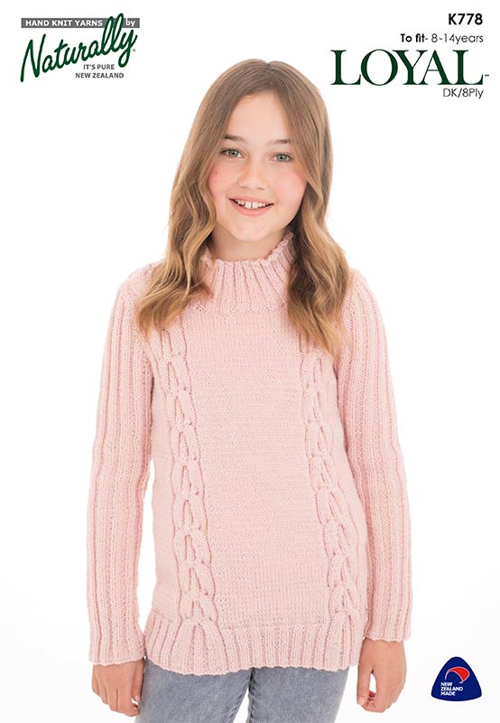 K778 Cable Panel Sweater