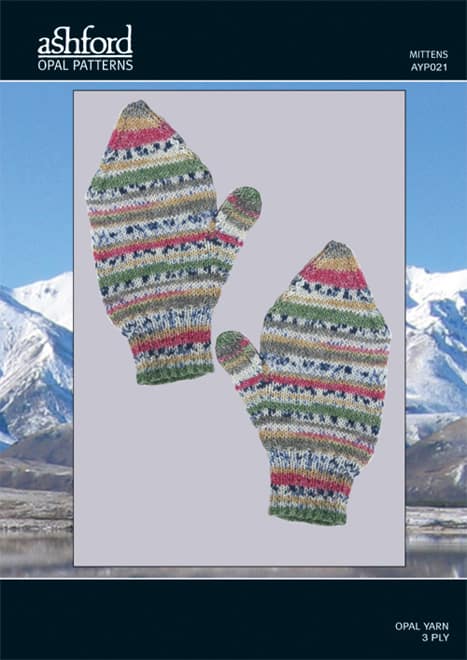 AYP0021 Mittens Knitting Pattern – 4ply Sock Yarn | Knit World NZ